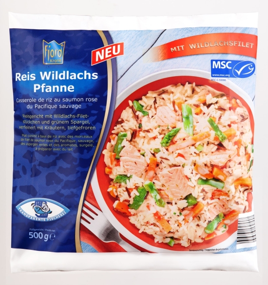 Reis Wildlachs Pfanne
